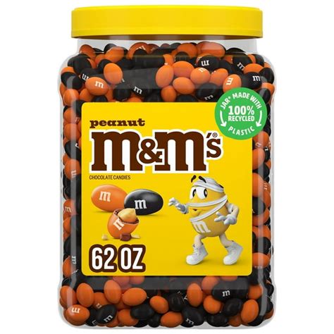 Mandms Peanut Milk Chocolate Halloween Candy 62 Oz
