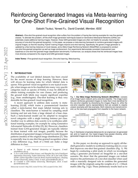 reinforcing generated images via meta learning for one shot fine