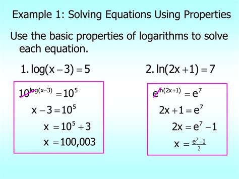 ppt 5 5 properties and laws of logarithms powerpoint presentation