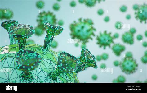 Common Cold Virus Microscope