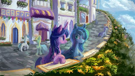 Princess Luna And Twilight Sparkle Drawn By Plainoasis Bronibooru