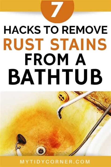How To Remove Rust Stains From A Bathtub Cleaning Hacks