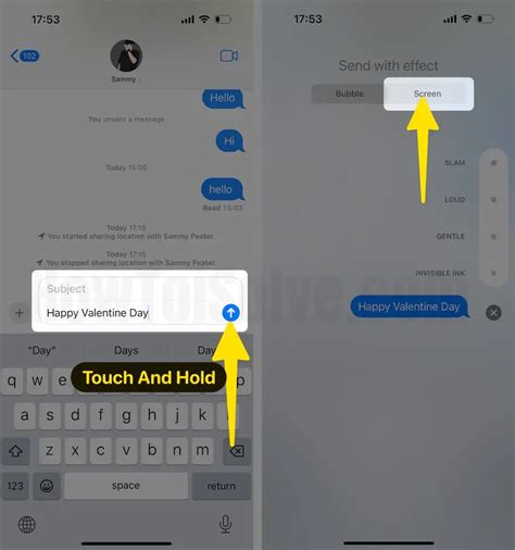 How To Send Love Heart Screen Effect Imessage On Iphone Ipad Mac
