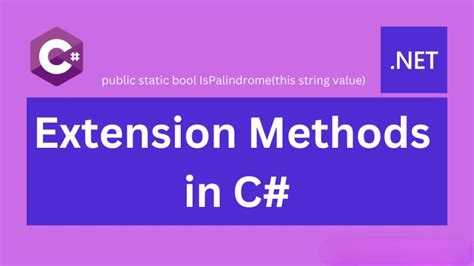 Abobakar Sadeeq On Linkedin In C Extension Methods Allow You To Add New Methods To Existing