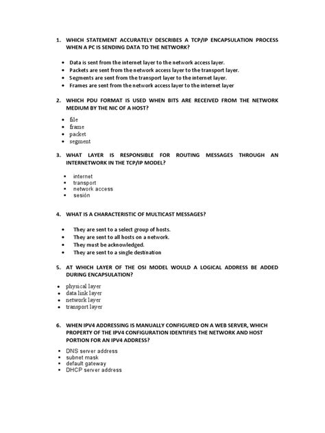 Examen 1 3 Pdf Computer Network Internet Protocol Suite