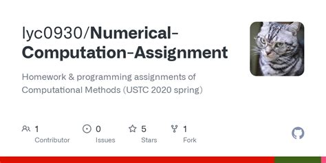 Github Lyc Numerical Computation Assignment Homework Programming Assignments Of