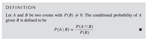 Statistics Is The Definition Of Conditional Probability Misleading Mathematics Stack Exchange
