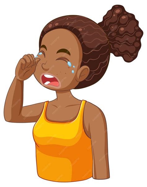 Crying Cartoon Girl Face