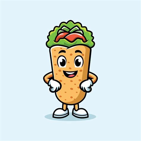Cute Kebab Cartoon Is Smiling 38148497 Vector Art At Vecteezy