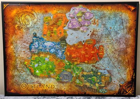 High Quality Map Of The Outlands From World Of Warcraft Etsy