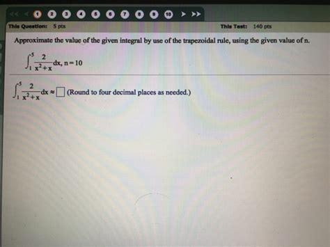 Solved Approximate The Value Of The Given Integral By Use Of Chegg