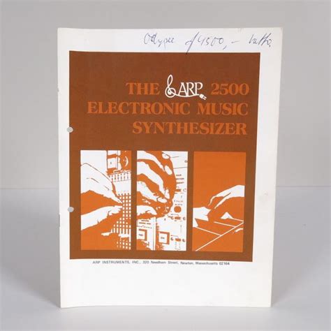 Arp 2500 Vintage Modular Synthesizer Brochure