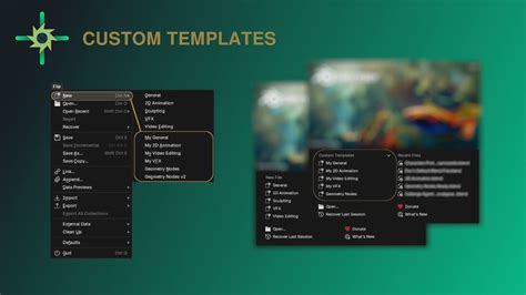 Custom Templates — Blender Extensions