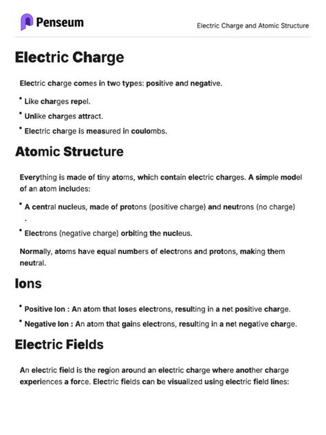 Igcse Unit 4 Electricity Physics Pdf
