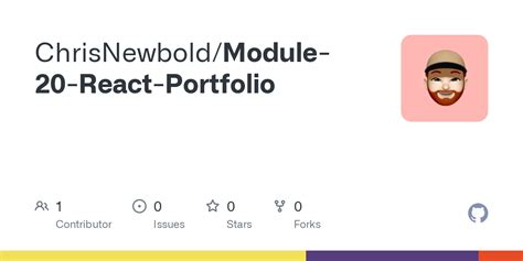 Github Chrisnewboldmodule 20 React Portfolio