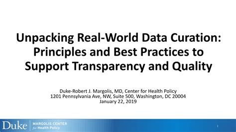 Unpacking Real World Data Curation Principles And Best Practices To Unpacking Real World Data Curation Principles And Best Practices To