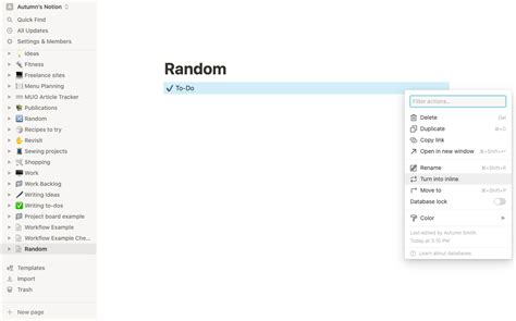 How To Switch A Database From Full Page To Inline In Notion