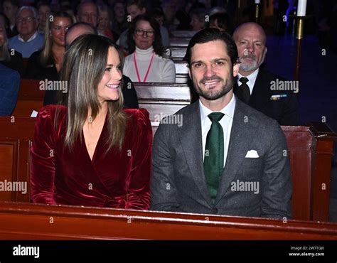 Stockholm Sweden 21st Dec 2023 Prince Carl Philip And Princess