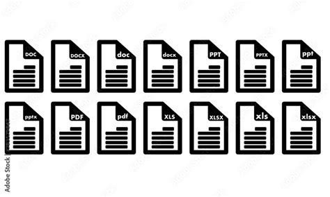 Extensions Sign Document File Type Format Icon Setfile Format