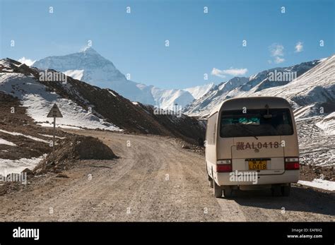 Driving Into Mt Everest Qomolangma Base Camp Tibet China Before