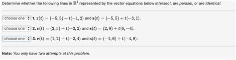 Solved Determine Whether The Following Lines In R Chegg