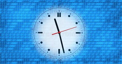 Clock And Binary Code Stock Image Image Of Binary Idea 23795287