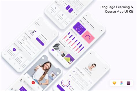 Language Learning And Course App Ui Kit Graphic By Betush · Creative Fabrica