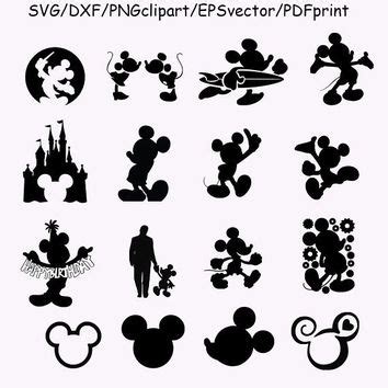 Mickey Silhouette Vector At Collection Of Mickey