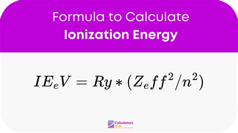 Ionization Energy Calculator