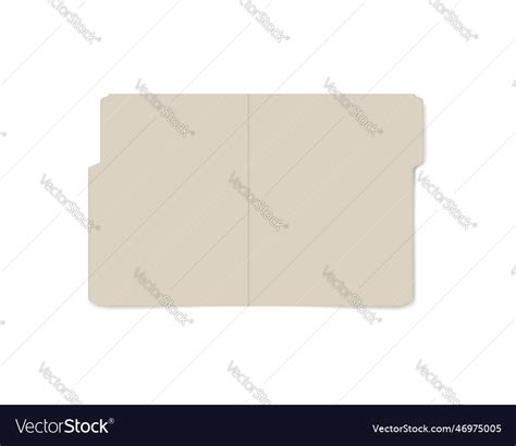 Open Tabbed File Folder Isolated On White Vector Image