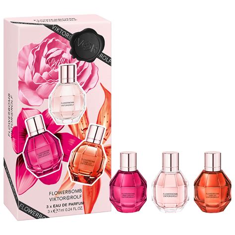 Viktor And Rolf Mini Flowerbomb Perfume Trio Set In White Modesens