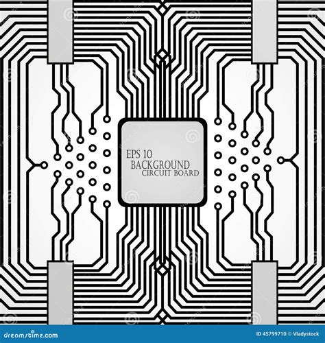 Circuit Board Cpu Vector Illustration Stock Vector Illustration Of Information Internal