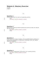 Module 5 Mastery Excercise Docx Module 6 Mastery Exercise Grade A 10 10 1 1 Question 1 Sale