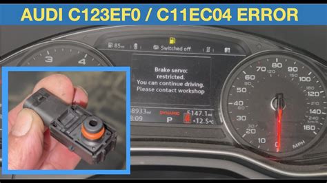 Audi A4 B9 Brake Pressure Sensor Warning Do Not Drive 53 Off