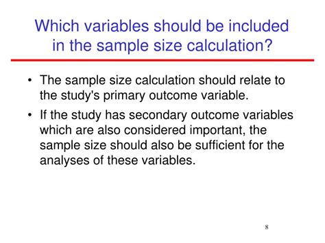 PPT Sample Size Calculation PowerPoint Presentation Free Download ID 7027171