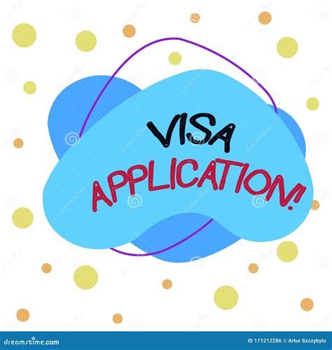 Word Writing Text Visa Application Business Concept For Form To Ask Permission Travel Or Live