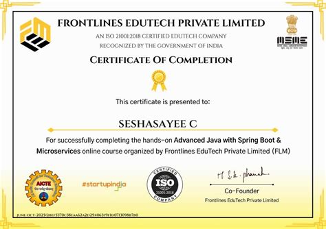 Java Springboot Microservices Backenddevelopment Frontlinesedutech