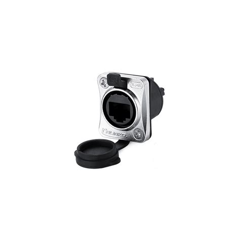 YT RJ Series RJ Female Socket Dual Port IP Waterproof Ethernet Connector Panel Mount