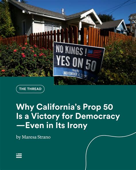 California Voters Overwhelmingly Approved Proposition 50 Allowing The