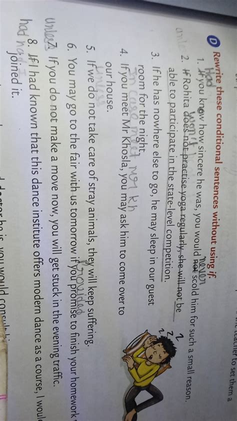 1 Rewrite These Conditional Sentences Without Using If 1 Hyou Know Ho