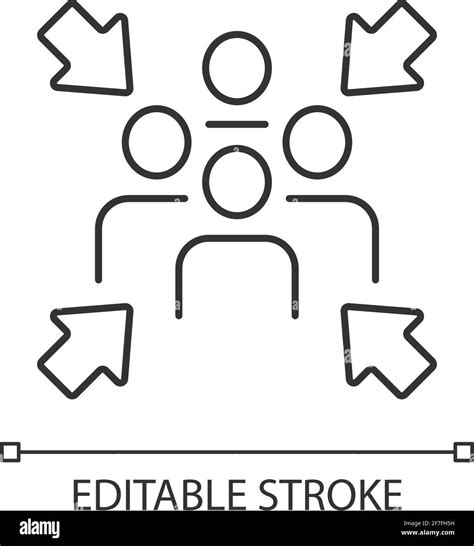 Assembly Point Linear Icon Stock Vector Image And Art Alamy