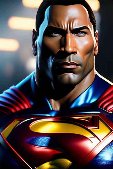 Lexica Superman Suit Dwayne The Rock Johnson Muscle Extremely