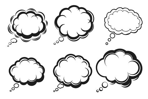 Thought Bubble Vector Silhouette Graphic By Billah Hub · Creative Fabrica