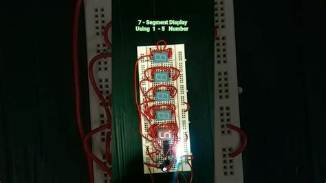 7 Segment Display Using 1 5 Number Electronics Activityproject Youtube