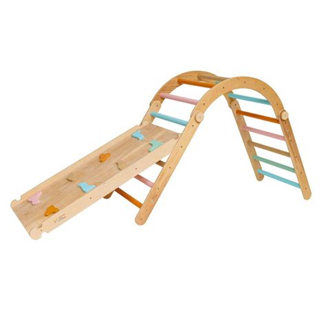 Montessori Climbing Set 3 In 1 Pikler Triangle Climbing Arch Doubl Wooden Magic