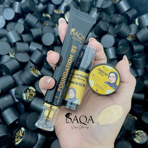 Saqa Glowing Foundation Spf50 Original Hq Shopee Malaysia