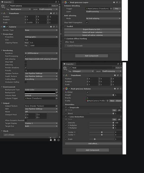 urp can t figure out how to use post processing volume but global volume works fine unity