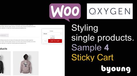 Sticky Add To Cart Button Styling Woocommerce Single Product Pages Using Oxygen Builder