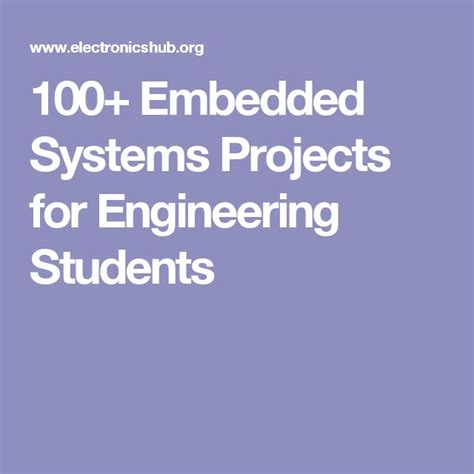 100 Embedded Systems Projects For Engineering Babes Electronics Mini Projects Engineering