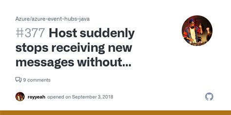 host suddenly stops receiving new messages without recovering · issue 377 · azure azure event